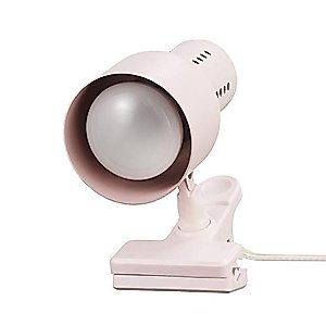 Globe Electric 52964 JoJo 5.5" Clip-Arm Desk Lamp, Matte Pink, in-Line On/Off Switch, Bulb Included