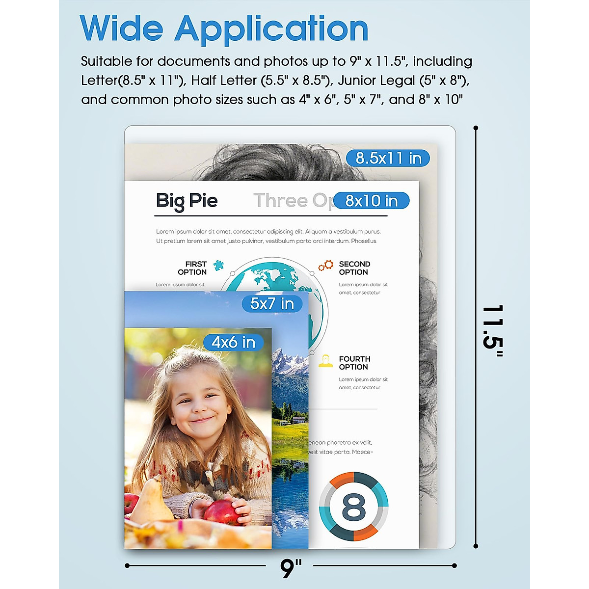 KTRIO Laminating Sheets, Holds 8.5 x 11 Inch Sheets 30 Pack, 3 Mil Thermal Laminating Pouches 9 x 11.5 Inch Clear Plastic Lamination Sheet Paper for Laminator, Round Corner Letter Size