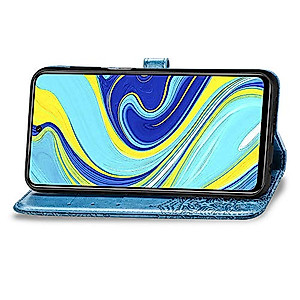 Asdsinfor Compatible with Xiaomi Redmi Note 9S Case Wallet Case Credit Cards Slot with Stand for PU Leather Shockproof Flip Compatible with Redmi Note 9 Pro/Redmi Note 9 Pro Max Mandala Blue SD