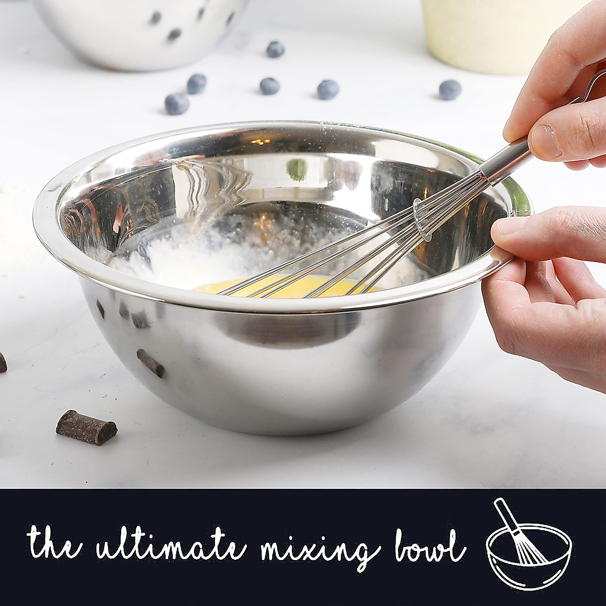 Meal Prep Stainless Steel Mixing Bowls Set, Home, Refrigerator, and Kitchen Food Storage Organizers | Ecofriendly, Reusable, Heavy Duty By WHYSKO