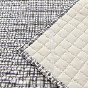 Mattress Pad Twin，Breathable，Non-Slip Mattress Protector with Elastic Straps，Quilted Mattress Topper Cover for Adults and Kids，Raw Cotton，Washable