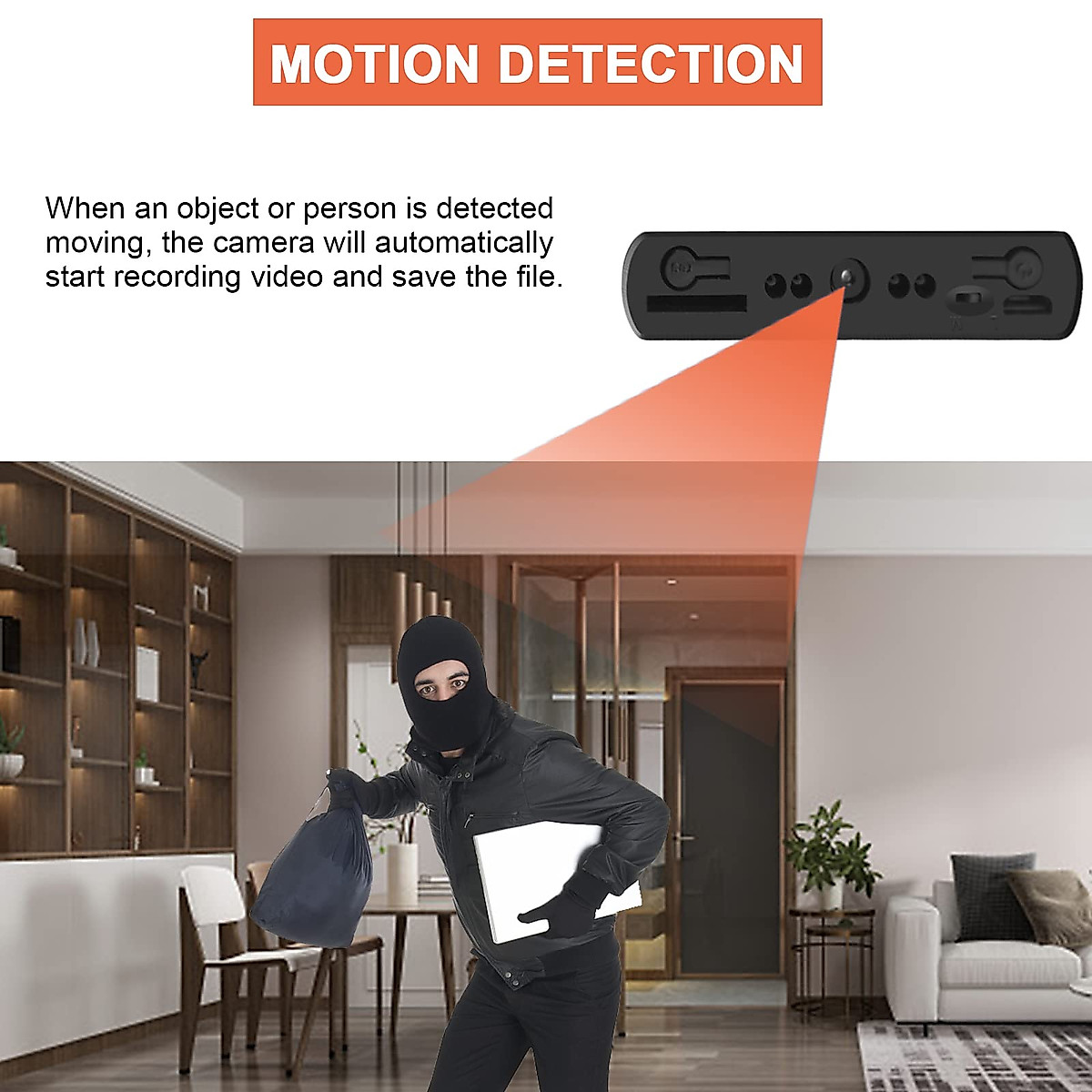 mom faves Hidden Camera Detector - 1080P Security Camera with Power Bank Night Vision Gravity Sensor Motion Detection for Indoor Outdoor up to 128GB No WiFi