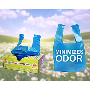 Mighty Clean Baby Disposable Diaper Bags with Light Powder Scent, 600 count