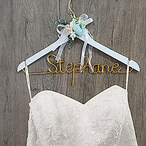 Wedding Dress Hanger,Bridal Hanger for Wedding Dress,Mrs Hanger Bride Accessory,Wooden and Steel Wire Hanger,Bridal Gift