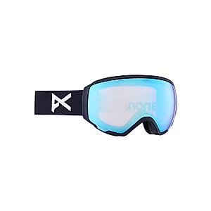 Anon WM1 Womens Goggles + Bonus Lens + MFI Face Mask, Frame: Black, Lens: Perceive Variable Blue
