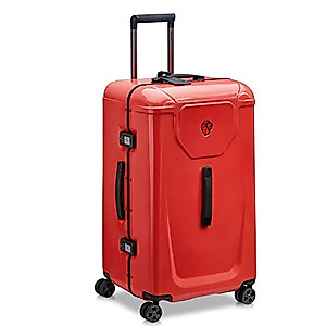 PEUGEOT Voyages Hardside Luggage with Spinner Wheels, Glossy Red, 26 Inch Trunk