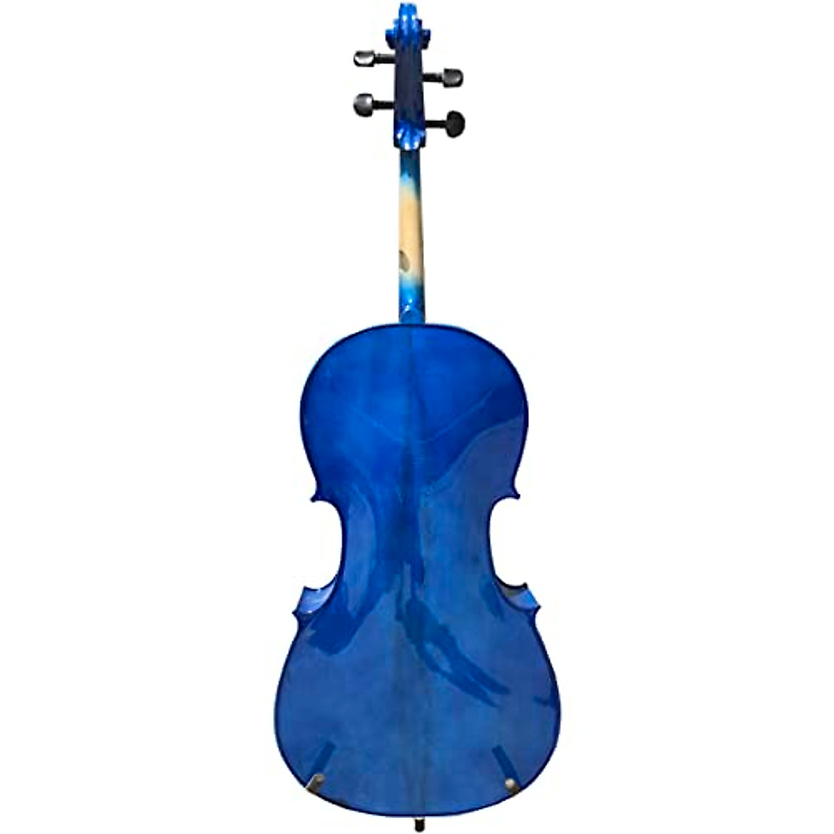 Vetimobato Acoustic Cello 4/4 Full Size Hand Made Professional Sound Nice Spruce Wood Top Maple Back Side Wood Ebony Wood Finger Board and Cello Pegs Steel Strings Cello with Bag & Bow (blue)