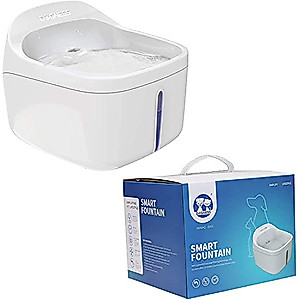 DOGNESS Pet Fountain Cat Water Dispenser Healthy and Hygienic Drinking Fountain 2L Automatic Electric Water Bowl for Dogs, Cats, Birds and Small Animals (White)