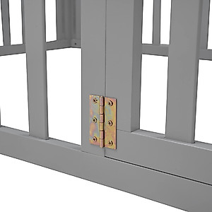 Okak Queen Size Floor Bed with Safety Guardrails and Slats Montessori Floor Bed with Door and Fence Wood Montessori Bed Frame for Kids,Girls, Boys,Light Gray