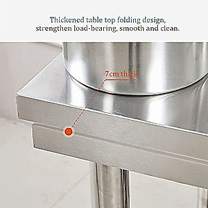 Business Hotel Kitchen Work Catering Table, Kitchen Work Table Stainless Steel Kitchen Prep Food Commercial Grade Metal Scratch Resistent Workbench with Adjustable Table Toot Rack (Size : 80x40x80cm