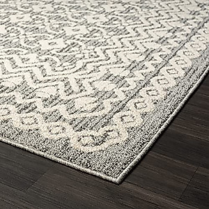 LUXE WEAVERS Moroccan Trellis Gray 8x10 Area Rug
