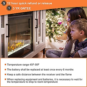 CASMER Fireplace Remote Control Kit RCST,for Ambient Majestic Vermont-castings monessen skytech ect Fireplaces Stoves,Millivolt Thermostatic Gas Propane LPG Valve,Temp Control 3 YR-GNTEE