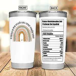 1step2dream Spanish Teacher Gifts Coffee Mug - Se Necesita Un Gran Corazón Para Formar Pequeñas Mentes Cute Idea for Appreciation Week, Thank You, Birthday | 20oz White