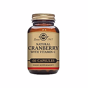 Solgar Natural Cranberry with Vitamin C, 60 Vegetable Capsules - Supports Urinary & Bladder Health - With Vitamin C for Immune Support - Non-GMO, Vegan, Gluten Free, Dairy Free, Kosher - 60 Servings