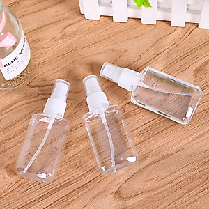 36 Pack 2oz Small Spray Bottles, Clear Empty Fine Mist Plastic Mini Travel Bottle, Refillable Empty Liquid Containers with 42 Labels