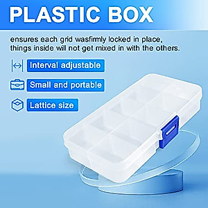 Fayrimi 1 to 10 Compartment Plastic Box Transparent for pin Jewelry Small Accessories