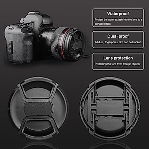 GAOAG 2 Pack 72mm Center Pinch Lens Cap for Nikon Canon Sony DSLR Compatible with Canon EF-S 18-200mm f3.5-5.6 is,Nikon AF-S DX Nikkor 18-200mm f3.5-5.6G ED VR II,Song FE 24-240mm f3.5-6.3 OSS Lenses