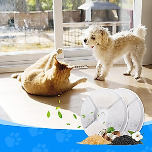 MyfatBOSS Cat Water Fountain Filter, 16 Pack Pet Fountain Filters, Pet Fountain Filter Replacement, Cat Water Filter Replacement for Pet Water Fountain