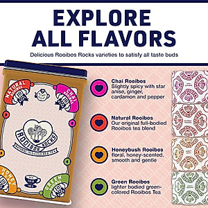 Vintage Rooibos Tea Tin 40 Variety Tea Bags Gift Set - 10 Tea Bags Each of our 4 Tea Varieties in a Nice, Ready-to-Gift Tin Can - Green & Red Rooibos Tea, Honeybush Tea & Chai Rooibos Tea Sampler Set