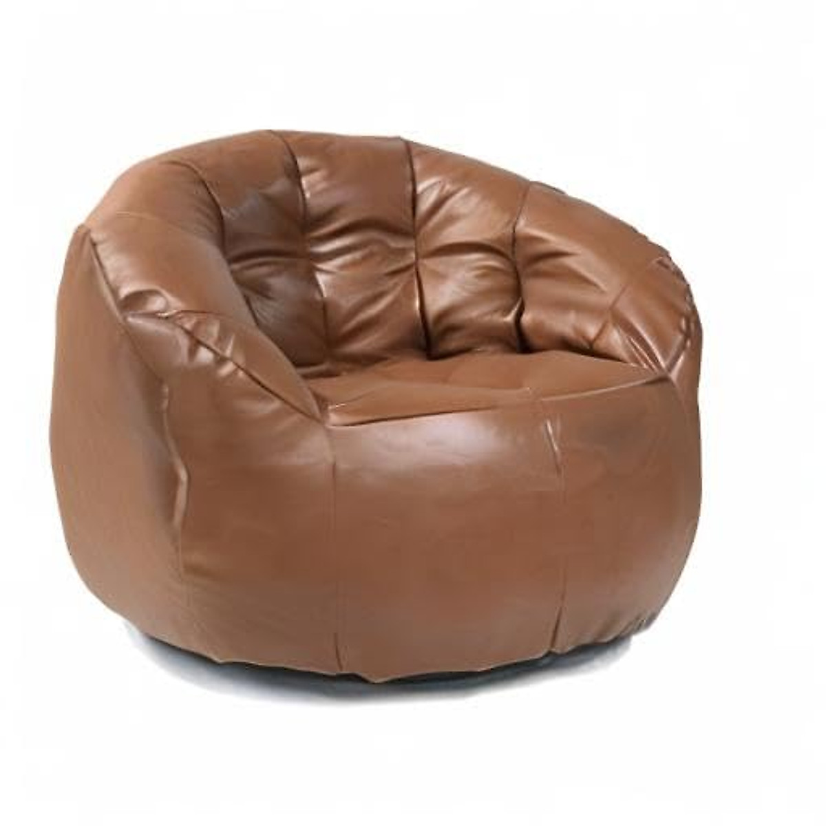 Urban Shop Oversized Faux Vegan Leather Sofa Bean Bag Chair, Camel