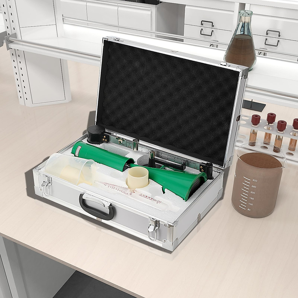 EODSAD Slurry Test Kit, Mud Hydrometer, Mud Viscometer, Marsh Funnel and Viscosity Cup Mud Tester Slurry Test Kit Sand Content Kit Mud Tester Viscosimeter Sand Content Meter Kit