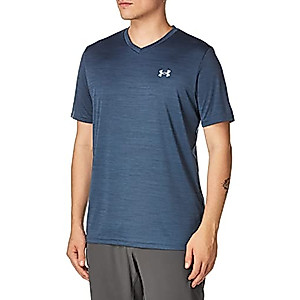 Under Armour Mens Tech 2.0 V-Neck Short-Sleeve T-Shirt (Academy Blue/Mod Gray - 408, Large)