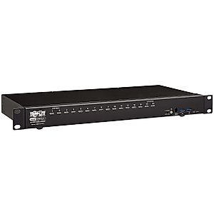 Tripp Lite KVM Switch, 16 Port HDMI USB with Audio and USB Sharing KVM Switch, 1U Rack Mount (B024-HU16)