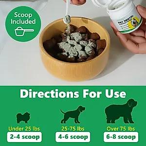 Dog Dental Powder, Teeth Cleaning Powder for Dogs, Dental Care for Dog Teeth Breath Freshener, Plaque & Bad Breath Off Powder Dog, Dog Breath Freshener for Small, Medium, Large Dogs 30g