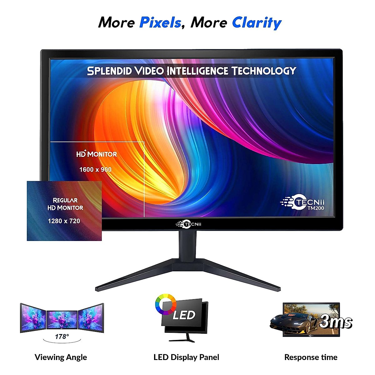 Dell OptiPlex 9020 Desktop Fast PC with Tecnii 20 HD 3ms Monitor(HDMI) (Intel Quad Core i5 up to 3.60 GHz, 16GB DDR3, 512GB SSD, KB, Mouse, Wireless WiFi, DP, Windows 10 Home 64-bit)(Renewed)