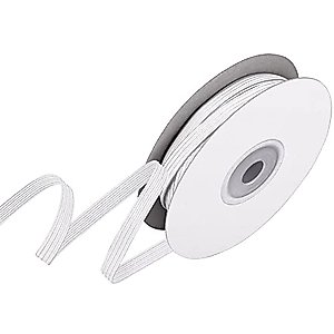 Elastic Band 1/4 inch Wide 10 yd, Stretch Strap,High Elastic Cord, for Sewing Crafting DIY-White