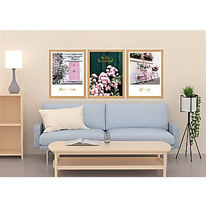 SEEDLING PHOTO FRAME 16x20 Frames Set of 3, 16x20 Picture Frames for Wall, Wooden Poster Frames with Plexiglass for Prints, Poster, and Art (Natural Wood)