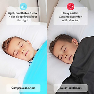 Sensory Compression Blanket | Lycra Bed Sheet for Kids & Adults | Deep Relaxing Feeling, Release Oxytocin | Helps With: SPD, Anxiety, ADHD, Autism and More | Breathable, Cool & Stretchable | Twin Size
