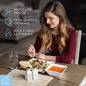 Heartland Home Porcelain Butter Dish and Salt and Pepper Shaker Set