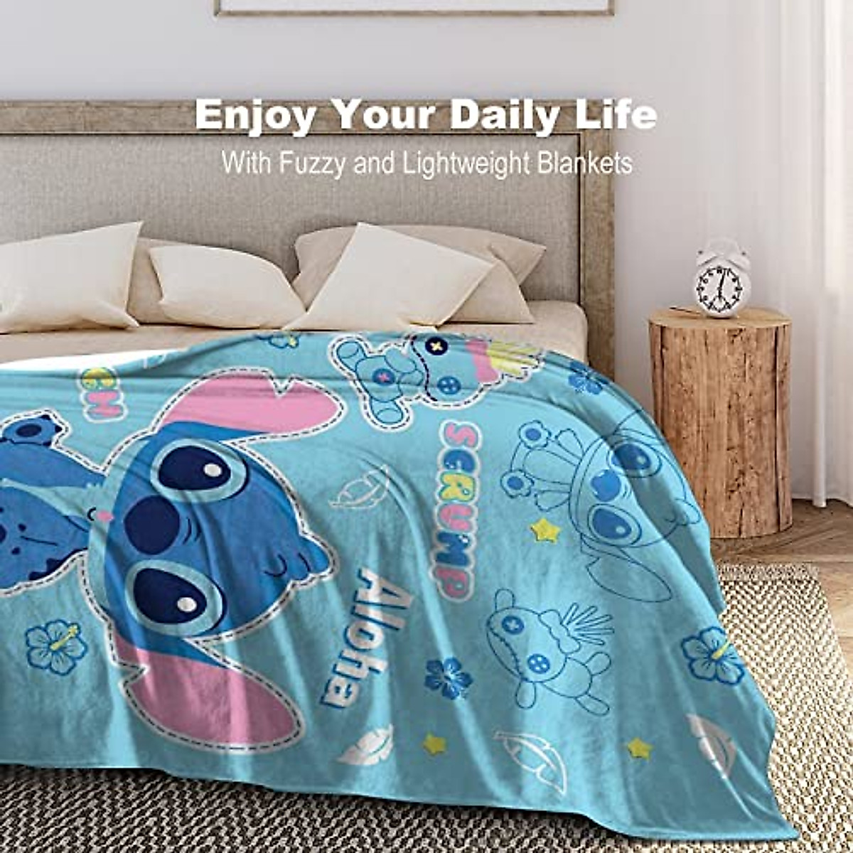 Cartoon Anime Blankets Soft Flannel Throw Blanket Gifts Suitable for Kids and Adults,Warm Home Bed Sofa Christmas/Halloween Blanket Suitable for All Season（50"X40"）