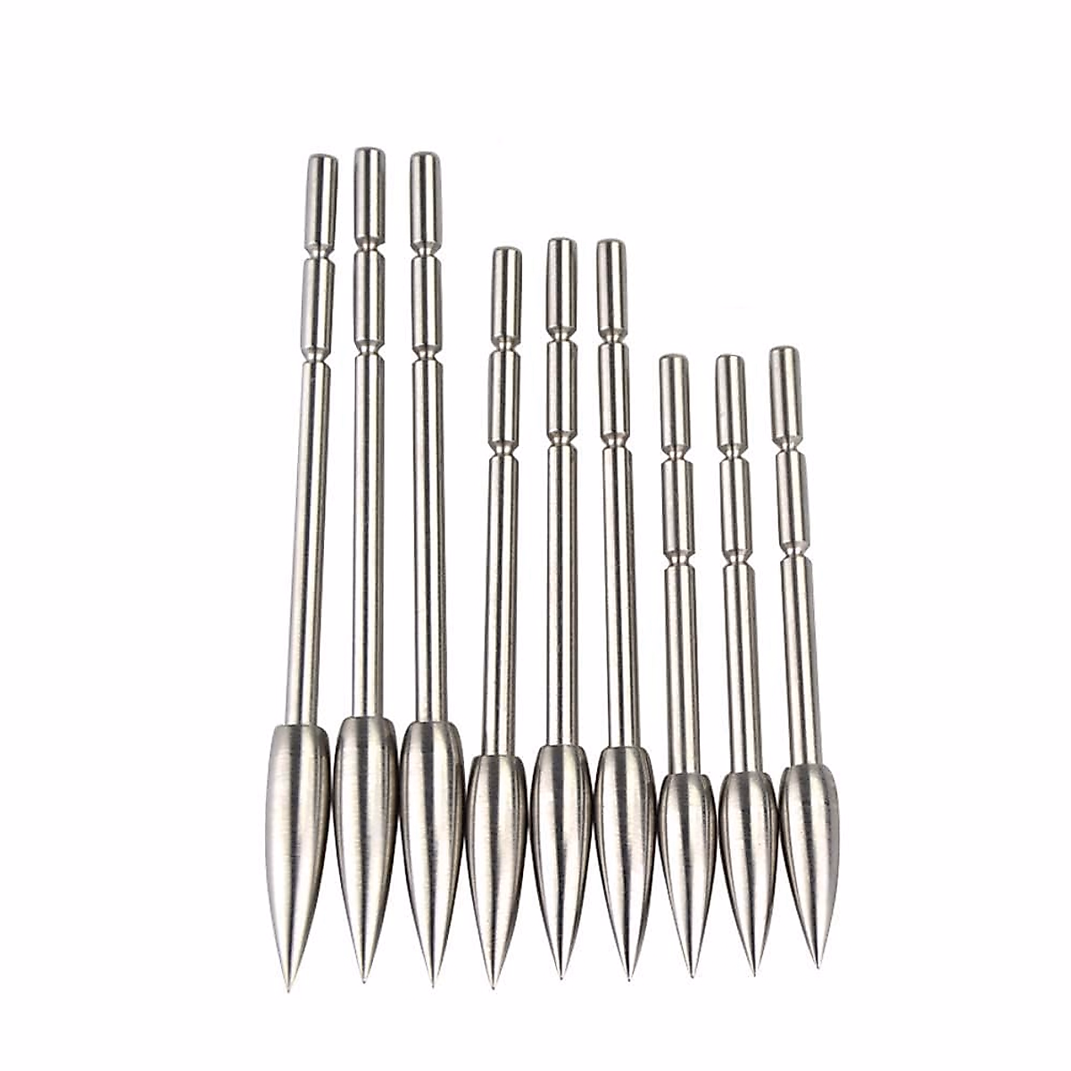 SHARROW 30pcs Archery Insert Arrowhead Stainless Steel Broadheads 80grain 100grain 120grain Arrow Tips for ID 3.2mm Carbon Arrows Shaft (80grain)