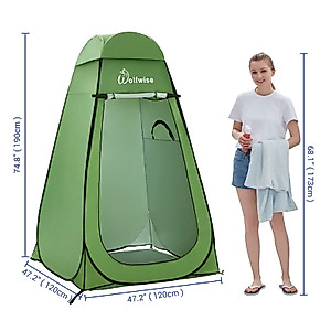 WolfWise Pop Up Privacy Shower Tent Portable Outdoor Sun Shelter Camp Toilet Changing Dressing Room