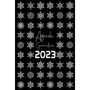 agenda 2023 giornaliera: un giorno per pagina ,con orari 07:00 TO 20:00 12 mesi 2023 ,A5 / 365 giorni / fiocchi di neve . (Italian Edition)