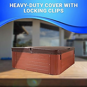 AquaLife Nautical 4-Person 24-Jet Acrylic Non-Lounger Hot Tub with Face-to Face Seating, Bluetooth Stereo, Insulated Cover