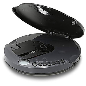 GPX PC332B Portable CD Player with Anti-Skip Protection, FM Radio and Stereo Earbuds - Black