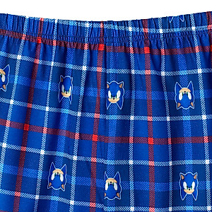 Sonic The Hedgehog Boys Pajamas for Kids 4 Piece Sleepwear Sets for Boys Pajama Bottoms and Sleep Shirts Red-blue