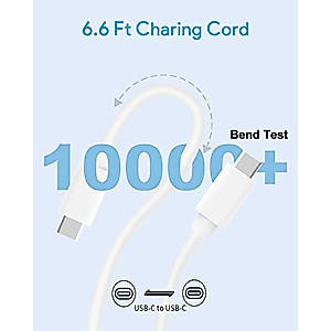 Mac Book Pro Charger, 61W/67W USB C Charger Power Adapter for MacBook Pro/Air 13/14 Inch, for MacBook 12 Inch,Included USB-C to USB-C Charge Cable (6.6ft/2m)