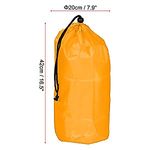PATIKIL Clothes Storage Drawstring Bag, 2 Pack Ultra Large Clothes Blankets Organizer Bag with Strap for Camping Travel, Yellow