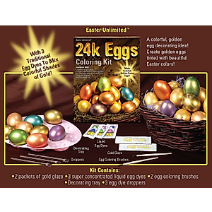 Easter Unlimited 24 Karat Easter Egg Coloring Kit, Multi