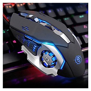 RGB Gaming Keyboard and Backlit Mouse and Het Combo USB Wired Backlit Keyboard LED Gaming Keyboard Mouse Set Het with Microphone for Laptop PC Computer Game and Work