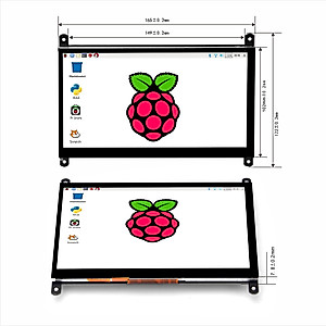 OSOYOO 7 Inch DSI Touch Screen LCD Display 800x480 for Raspberry Pi 5 4 3A 3B+ 2 - Portable Capacitive Touchscreen Monitor with DSI Cable - Great for DIY IOT Circuits and Coding Beginners