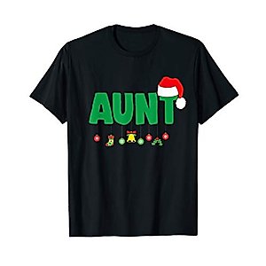 Christmas Aunt Santa Matching Family T-Shirt