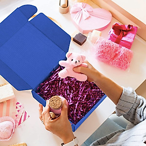 Cardboard Boxes Shipping Boxes,15 Pack Recyclable Corrugated Cardboard Box Small Mailing Storage Gift Boxes for Shipping, Mailing, Gifts Packaging, 6x6x2" (Dark Blue)