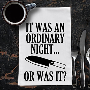 Funny Kitchen Towels, Housewarming Gifts, Hostess Tea Towels, Country Kitchen Dish Cloths 2-Pack Set (Keith Morrison & Ordinary Night)