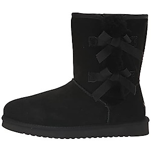 Koolaburra by UGG Women's Victoria Short Fashion Boot, Black, 10 M US