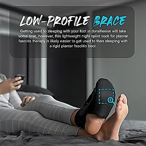Plantar Fasciitis Night Splint Sock - Adjustable Soft Plantar Fasciitis Stretcher Brace - Achilles Tendonitis Night Splint - Plantar Fasciitis Brace for Arthritis, Ankle, and Heel Pain